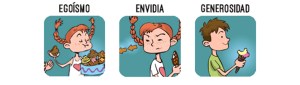 Envidia, egoísmo y generosidad del personaje